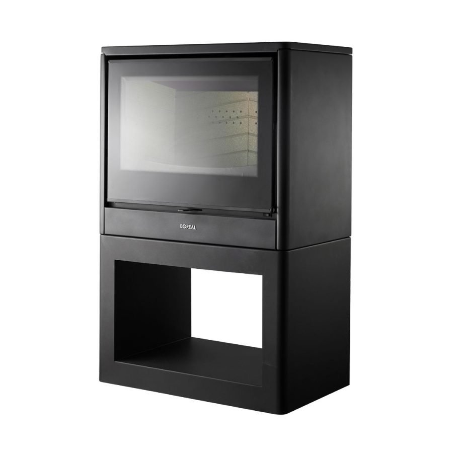 Bronpi Boreal E1000S Wood Fireplace With Wall Mount Kit - Calore Fireplaces